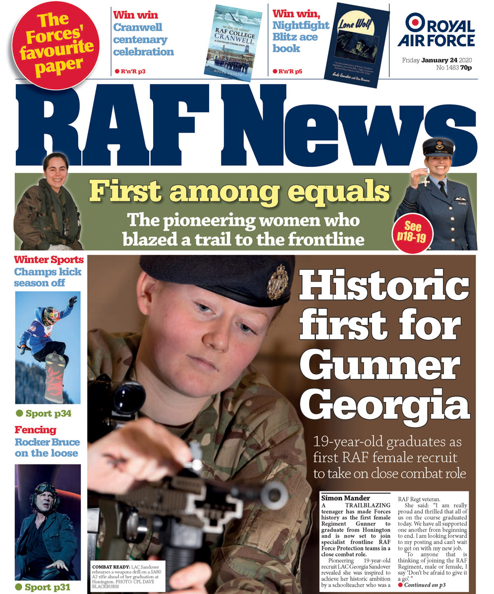 RAF News is the official newspaper of the Royal Air Force, UK.